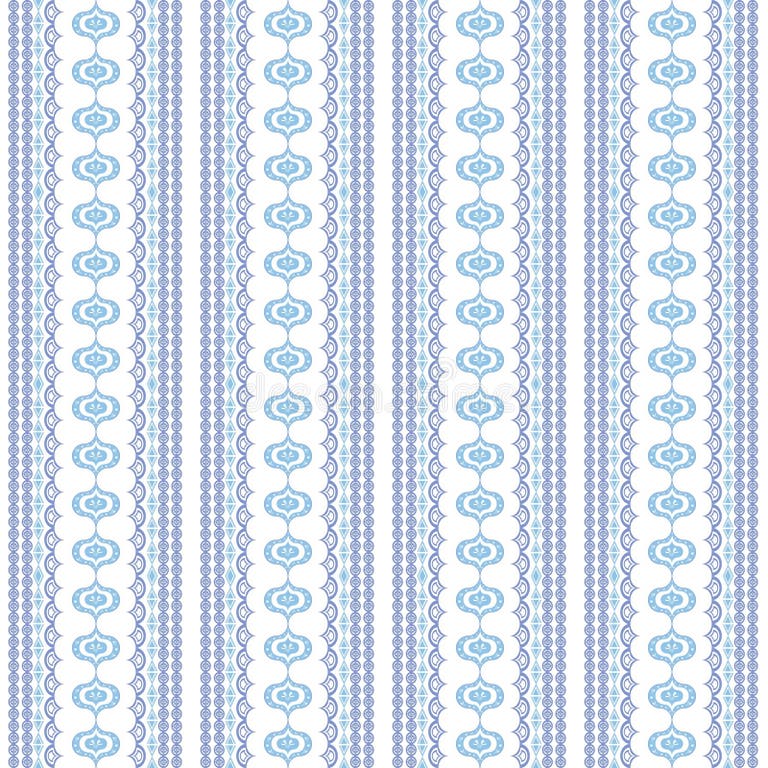 Long Pattern, Blue Abstract Seamless Pattern. Stock Vector ...