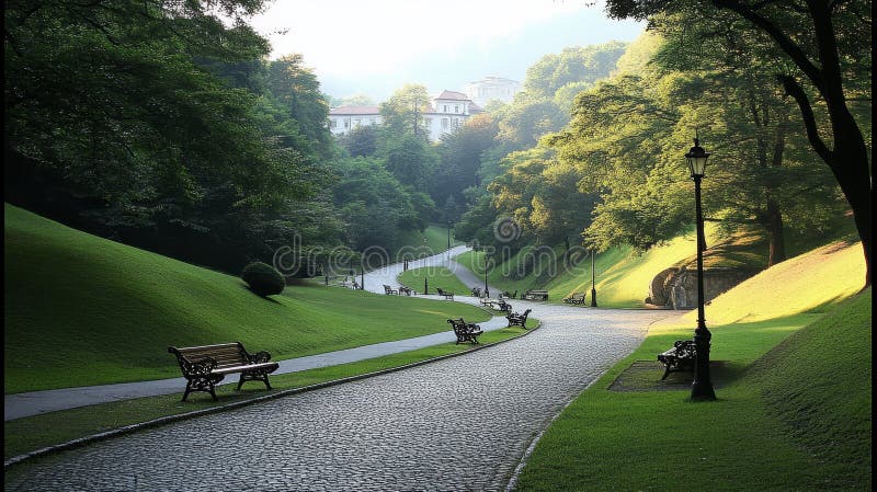 Long Paved Road Stretching into the Distance Offering Smooth and Scenic ...