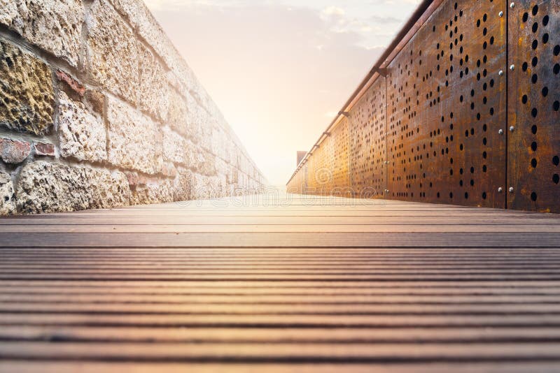 A long pavement stock image. Image of corridors, wood - 47939803