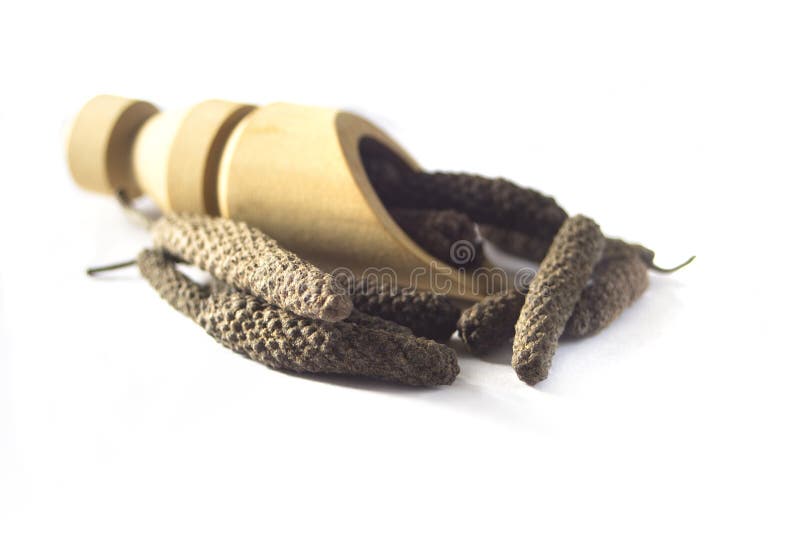 Long Pepper Isolated on White Stock Image - Image of pyramid, grains ...