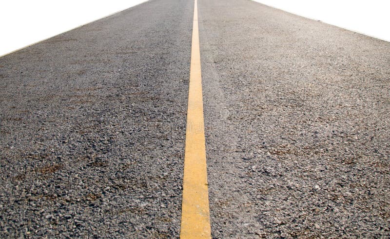 Long Perspective Road Isolate on White Background Stock Image - Image ...