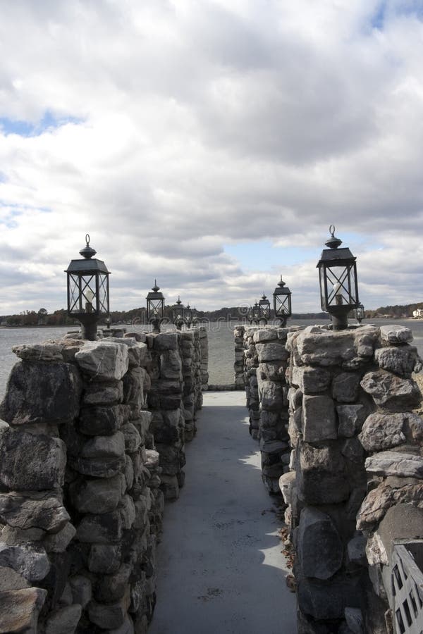 Long Pier stock image. Image of walkway, cloud, stone - 22847205