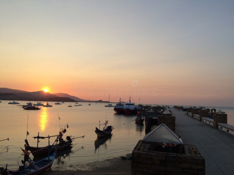 A long the pier stock image. Image of long, sunset, pier - 51055733