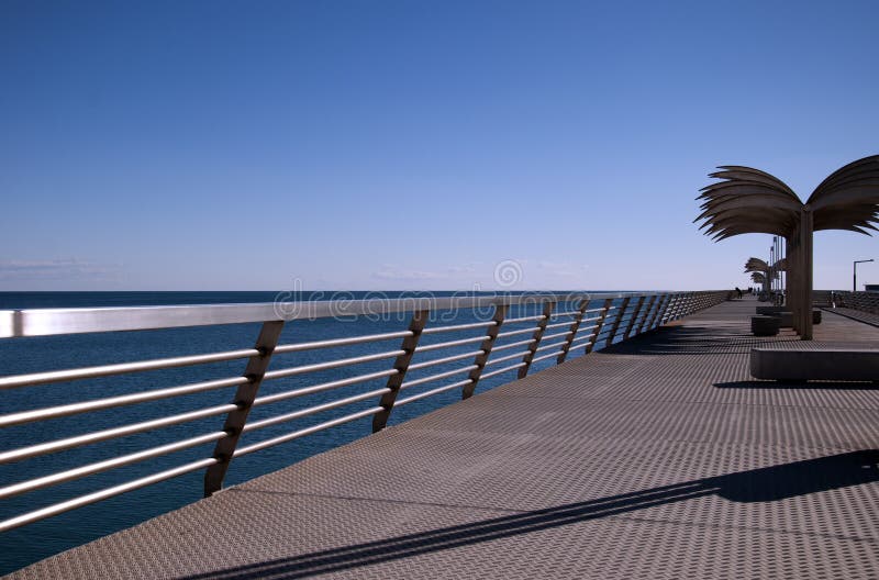 Long pier stock image. Image of horizon, alicante, long - 40551975