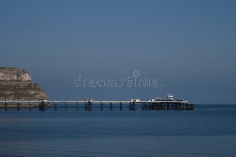 Long Pier in Wales. Great Britain Stock Image - Image of relaxation ...