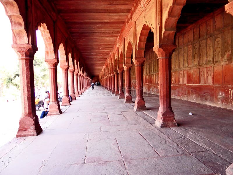 Long pillared corridor editorial photography. Image of historic - 129881857