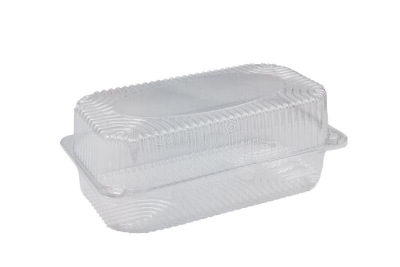 Long, Plastic, Transparent Packaging on a White Background Stock Image ...