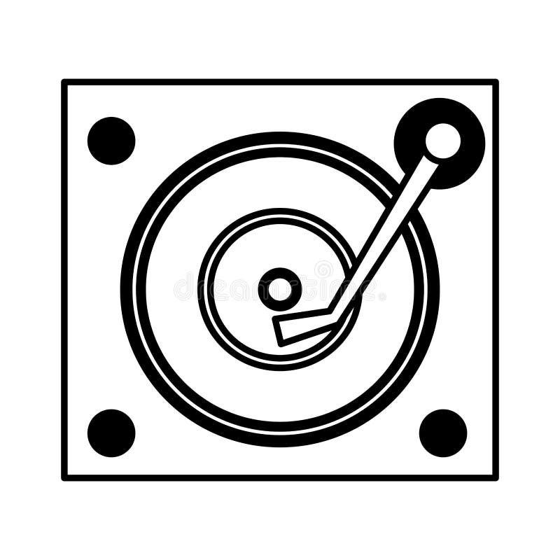 Long Play Player Retro Music Icon Stock Vector - Illustration of ...