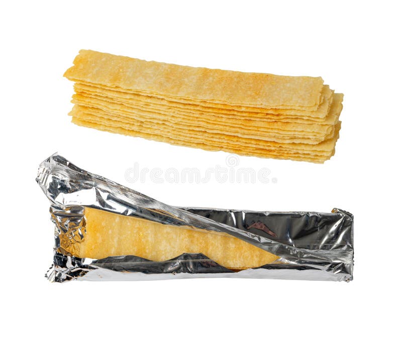 Long Potato Chips Isolated, Crispy Thin Potato Snack Pile, Rectangular ...
