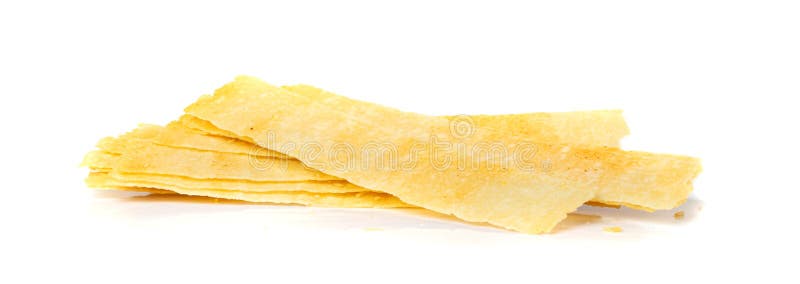 Long Potato Chips Isolated, Crispy Thin Potato Snack Pile, Rectangular ...
