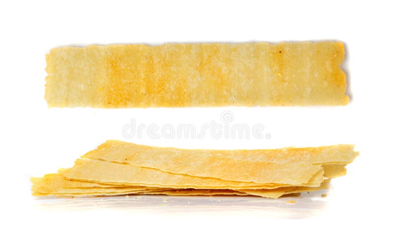 Long Potato Chips Isolated, Crispy Thin Potato Snack Pile, Rectangular ...
