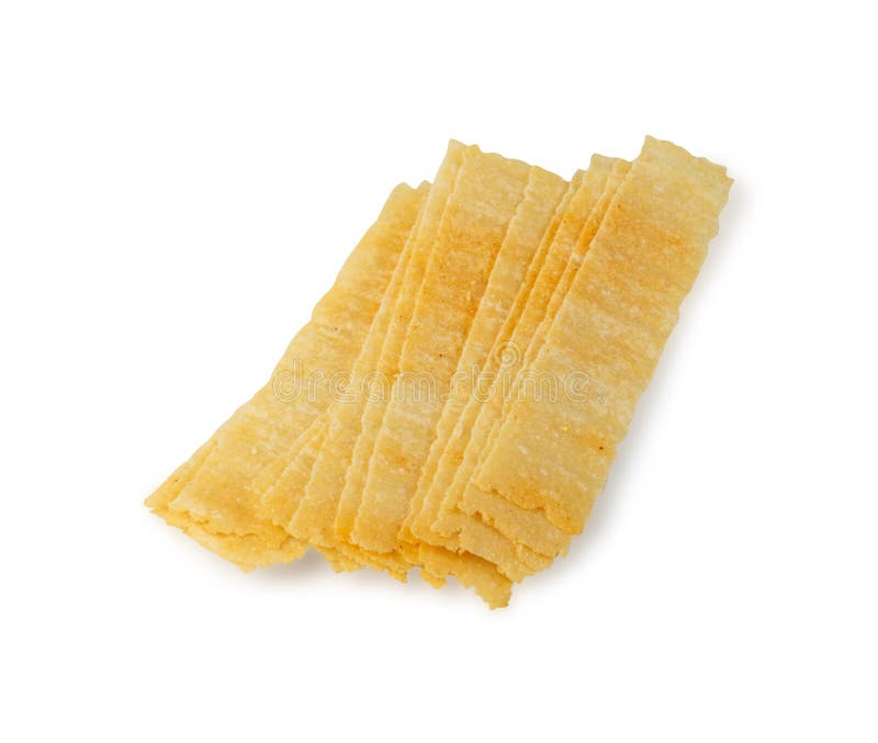 Long Potato Chips Isolated, Crispy Thin Potato Snack Pile, Rectangular ...