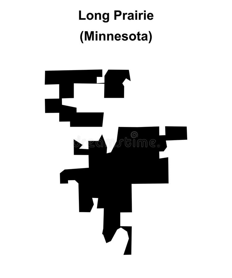 Long Prairie outline map stock illustration. Illustration of icon ...
