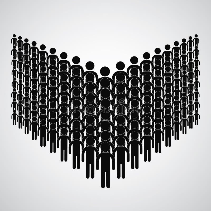 Queue symbol in flat style stock vector. Illustration of icon - 58723338