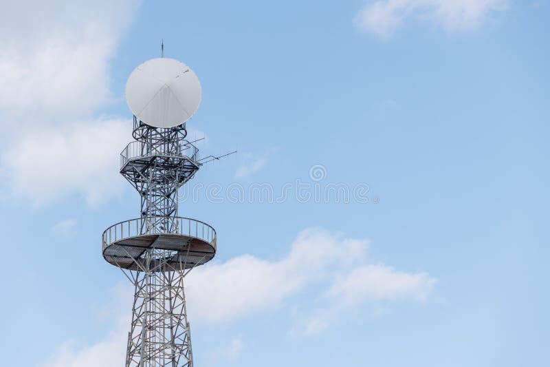 Long Range Communication Tower, Radio Signal Tower, Digital Satellite Data Transmission Tower ...