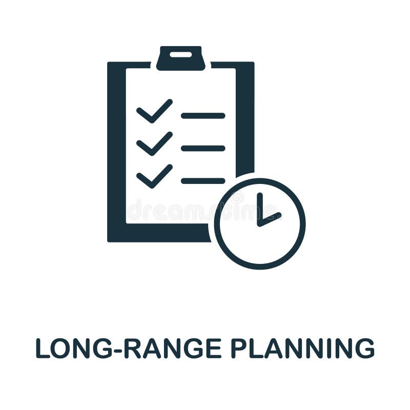 Long-Range Planning Icon. Monochrome Sign from Content Marketing ...