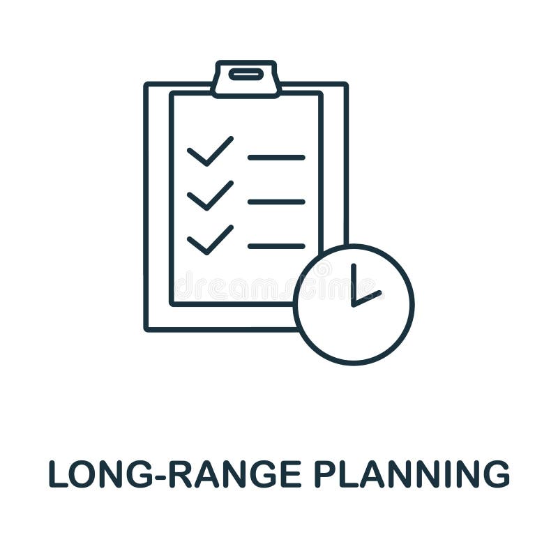 Long-Range Planning Icon. Line Element from Content Marketing ...