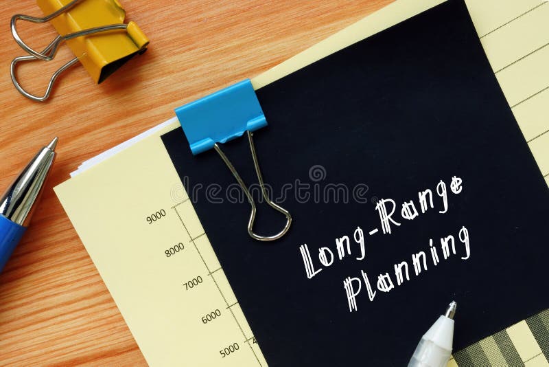 Long-Range Planning Sign on the Sheet Stock Photo - Image of profit ...