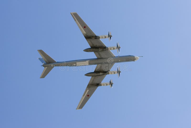 Tu-95 strategic bomber editorial photo. Image of armament - 26987611