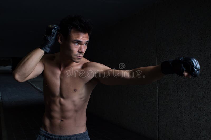 The Long Reach Punch stock photo. Image of gloves, fighting - 28210776