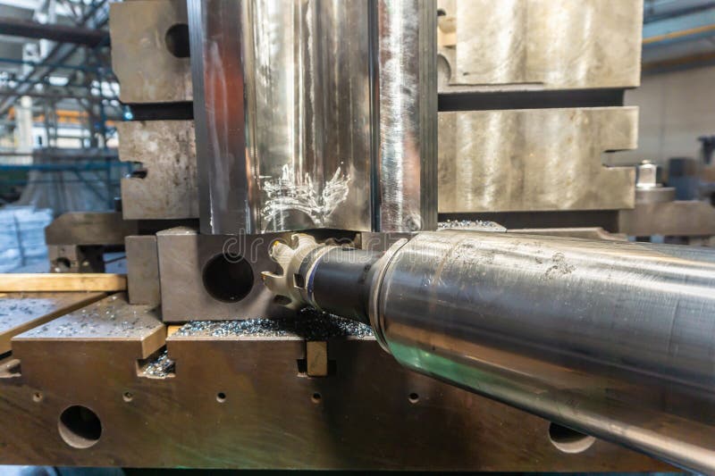 Long Reach Spindle with Quick Cutter on a Cnc Machine Stock Photo ...