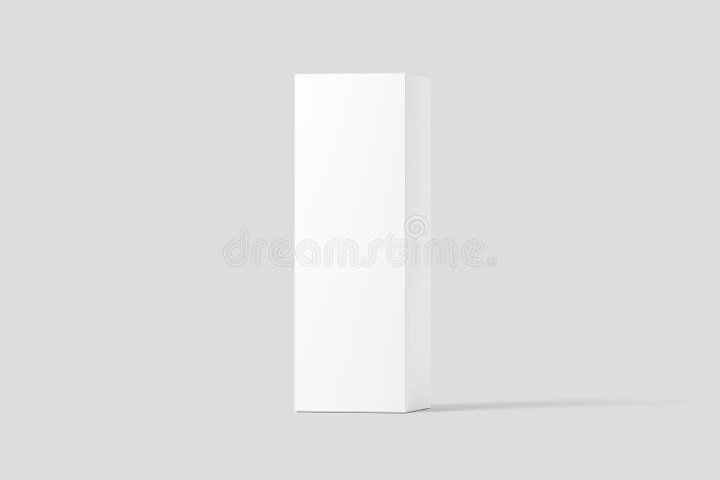 Long Rectangle Box White Blank Mockup Stock Illustration - Illustration ...