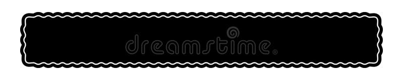 Long Rectangle Form with Wavy Borders. Curvy Rectangular Shape Stock ...