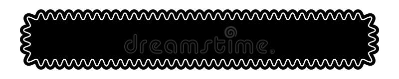 Long Rectangle Form with Wavy Borders. Curvy Rectangular Shape Stock ...