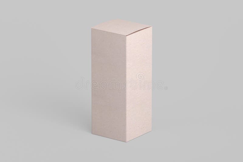 Long Rectangular Cardboard Box with Opened Lid - Side View Stock Vector ...