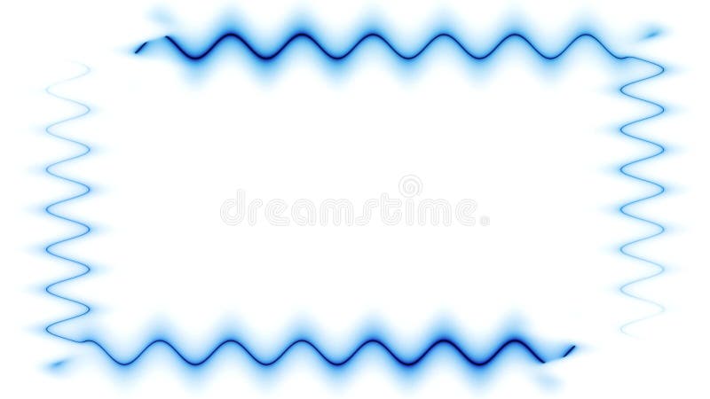 Waving Blue Circle of Light, on a White Background, Abstract Stock ...