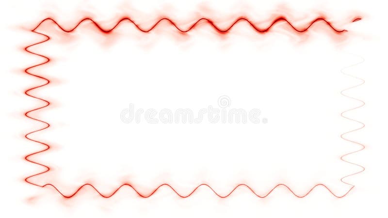 Long Rectangular Horizontal Waving Colorful Red Neon Lights with Smoke ...