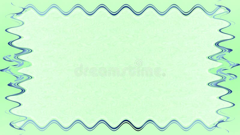 Long Rectangular Horizontal Wavy Blue Closed Lines on Green Background ...