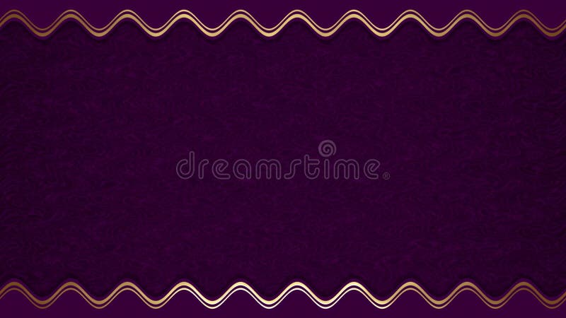 Long, Rectangular, Horizontal Wavy Gold Stripes, Lines on a Purple ...