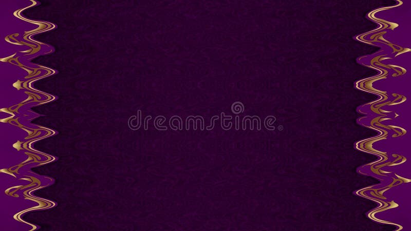 Long, Rectangular, Vertical Decorated Wavy Gold Stripes, Lines on a ...