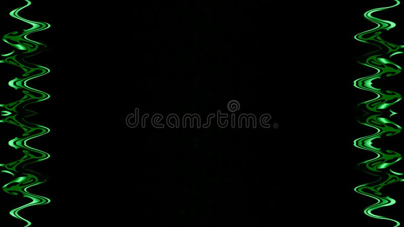 Long, Rectangular, Vertical Wavy Decorated Green Stripes, Lines on a ...