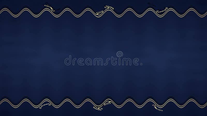 Long Rectangular Wavy Horizontal Decorated Gold Still Long Lines Frame ...