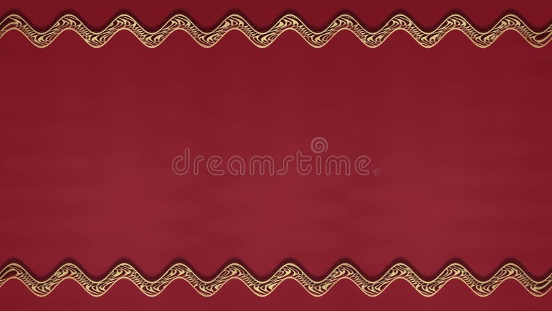 Long Rectangular Wavy Horizontal Decorated Thick Golden Still Long ...