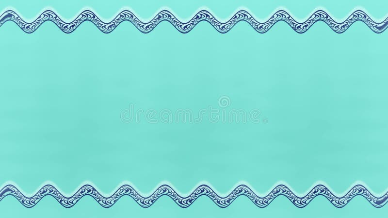 Long Rectangular, Wavy Horizontal Decorated Thick Navy Blue Stationary ...