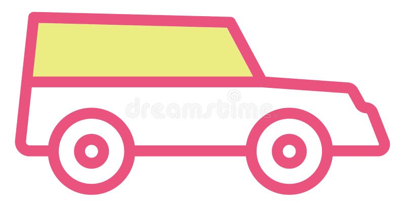 Big Red Transport Car, Icon Stock Vector - Illustration of background ...