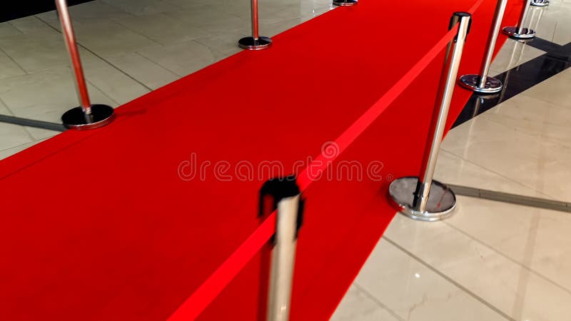 Long Red Carpet Path for Celebrities at Cinema or Theter Awards Show ...