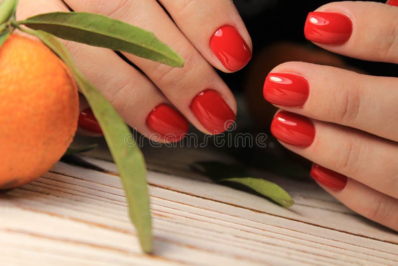 Long red nails stock photo. Image of nail, female, finger - 132376474