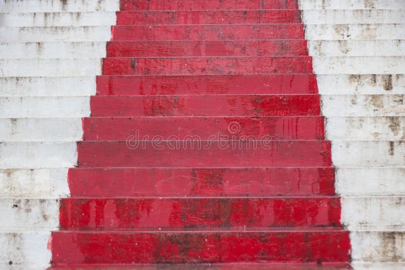 Long red stairs stock image. Image of white, architecture - 92032423