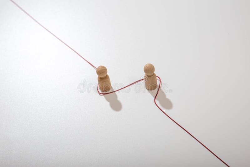 Long Red Thread on a White Background. Red Rope Stock Photo - Image of ...