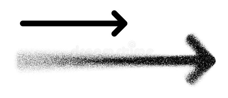 Long Right Arrow in Dot Art and Solid Style Stock Vector - Illustration ...