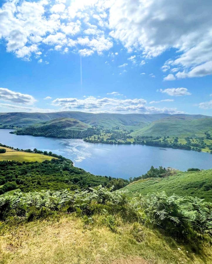 A Long River in the Mountains Stock Photo - Image of shore, mountains ...