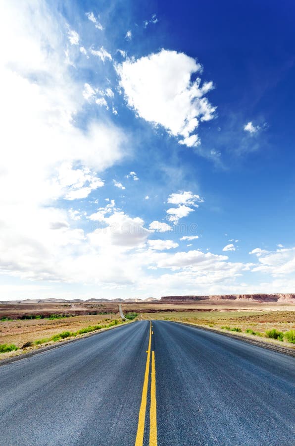 Long road stock photo. Image of goal, desert, plains - 22939486