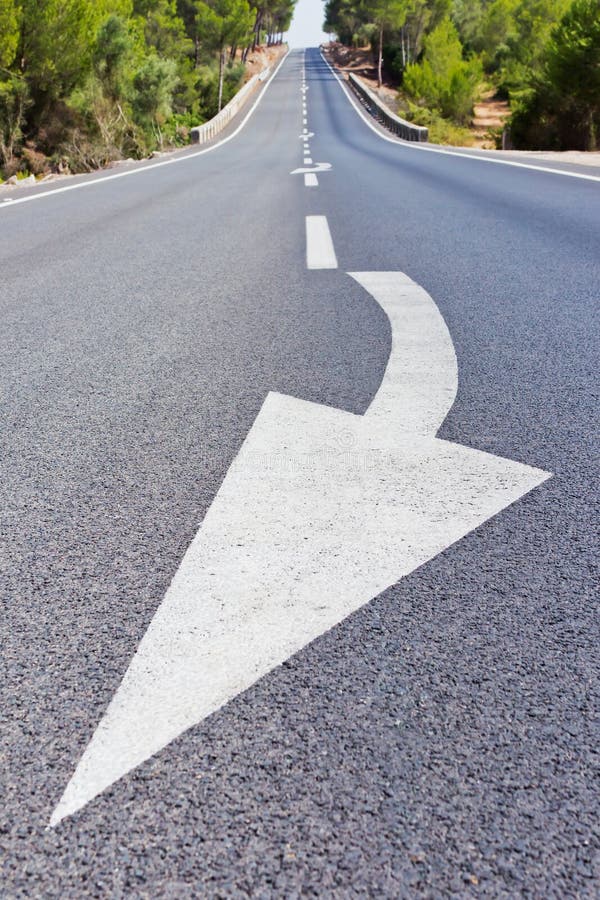 Long road with arrow stock image. Image of travel, challenge - 28947681