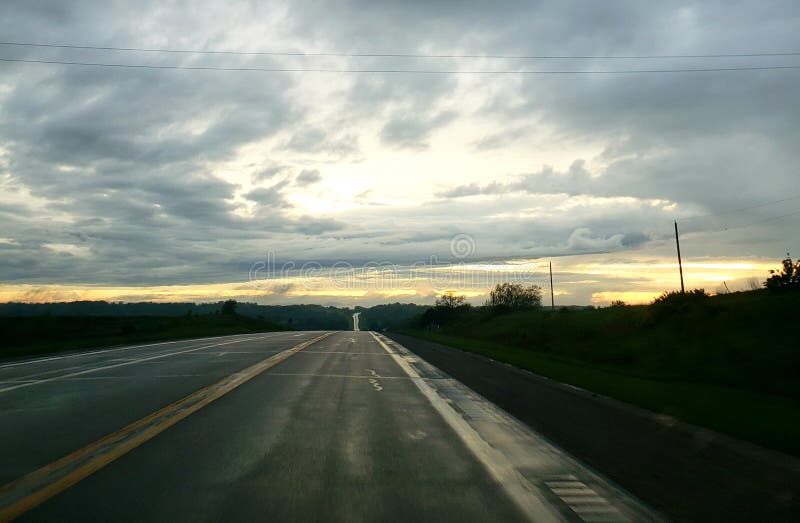 Long Road Beautiful Day Dream Sun Set Stock Photo - Image of sunset ...
