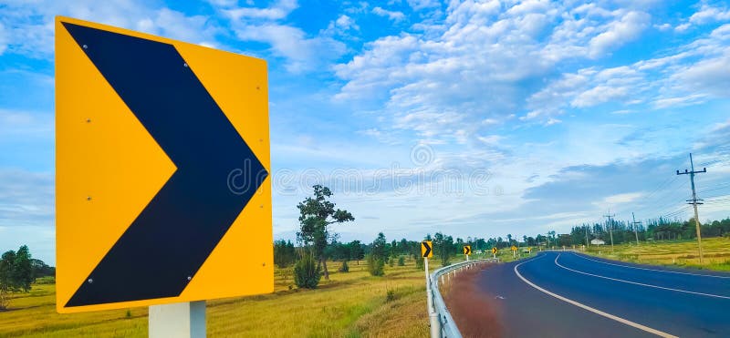Long Road Looking Forward Side Indicating Driver Ahead Stock Image ...