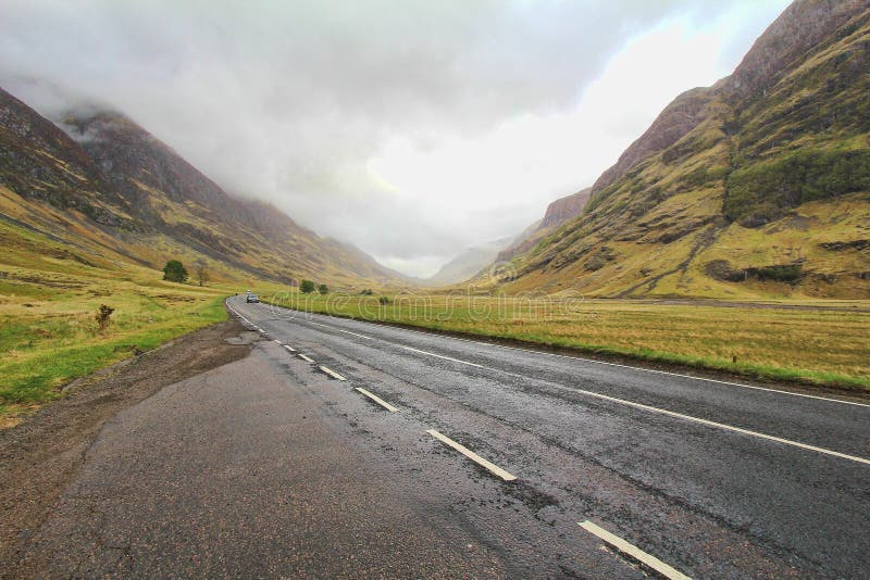 Long Road between Mountains Stock Image - Image of highway, tree: 61688723